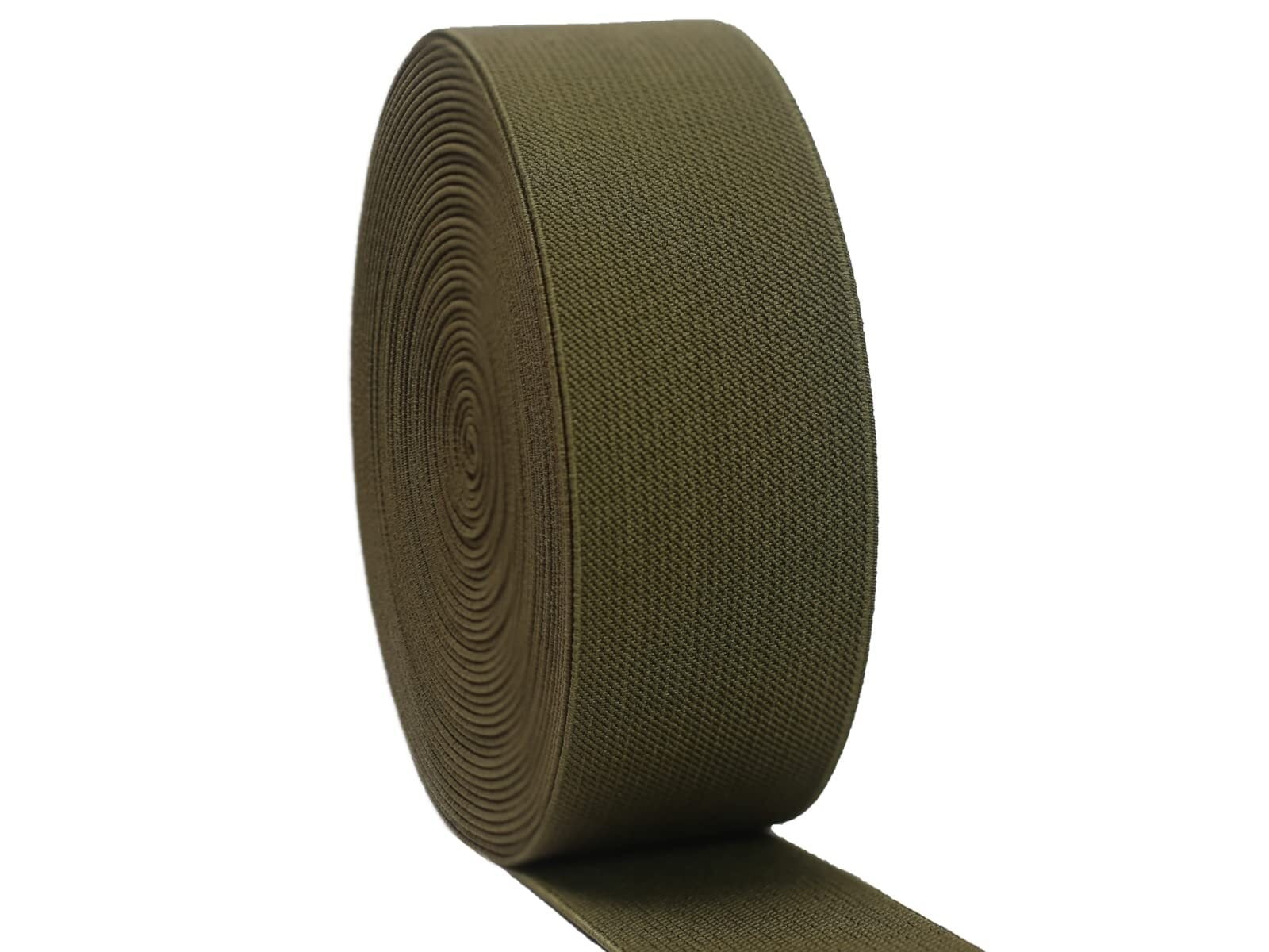 Black Wide Knit Elastic Band for Sewing 2 inch 10 Yards Double-Side ...