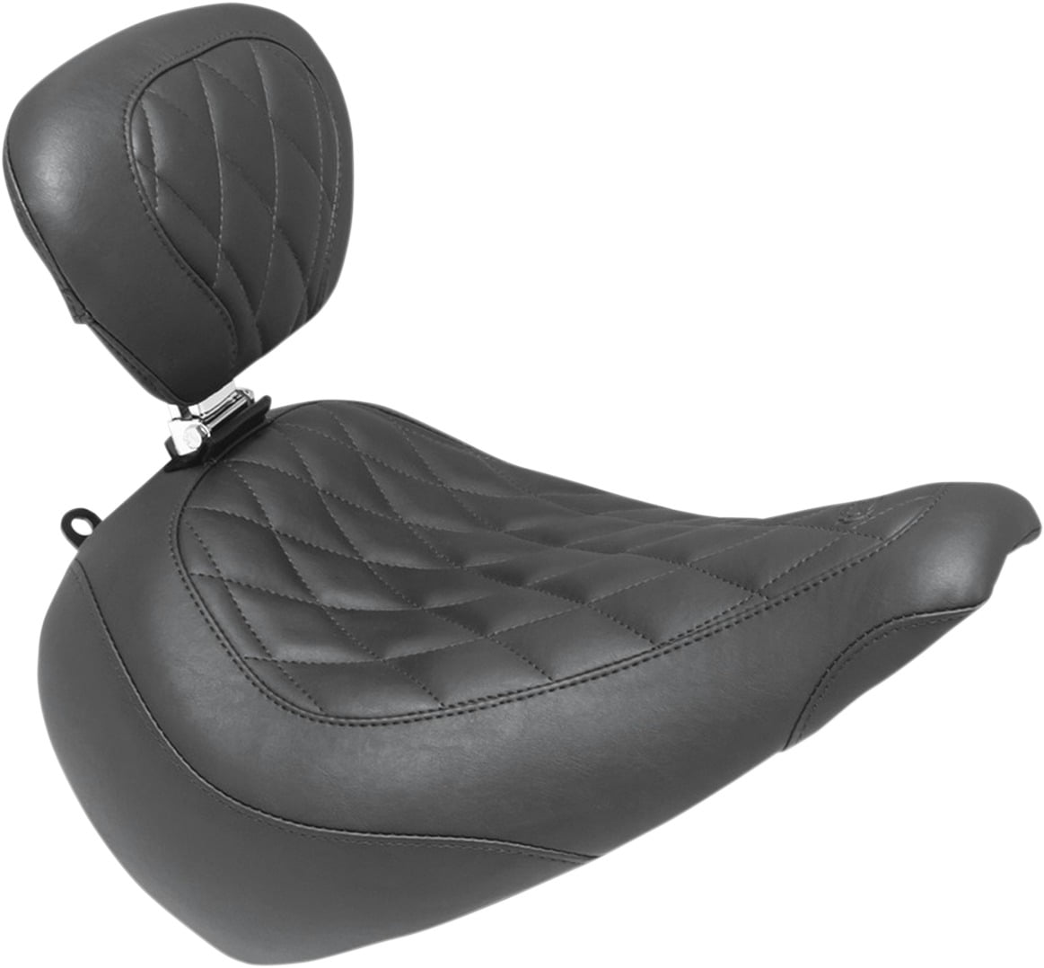 Black Wide Tripper Diamond Stitch Seat w/Drivers Backrest - Walmart.com