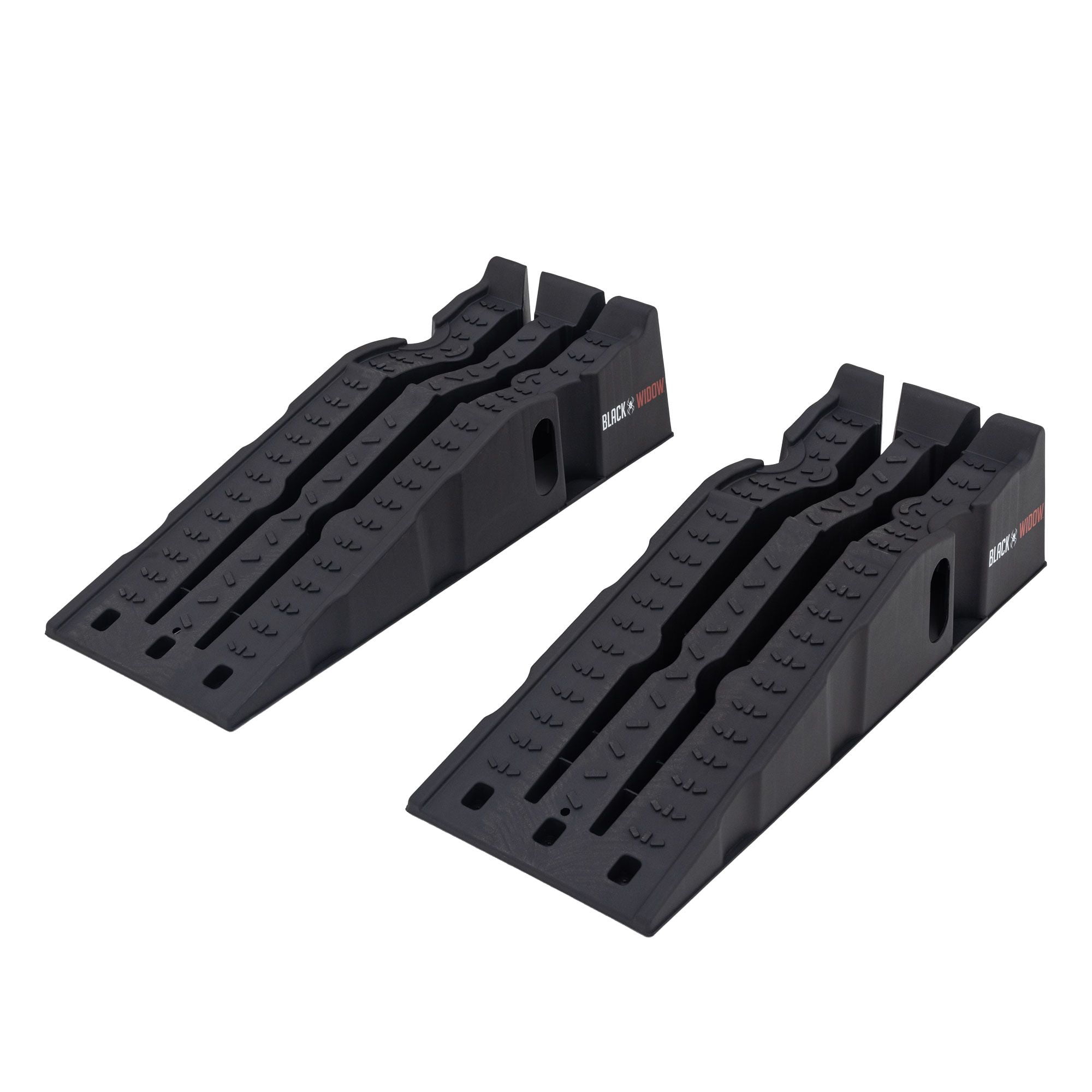 Black Widow 13in W Stackable Plastic Car Service Ramps – 16,000 lb. GVW ...