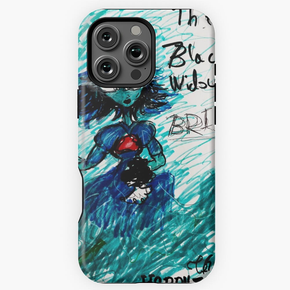 Black Widow Bride Gothic Art Phone Case for iPhone 16 15 14 13 12 11 ...