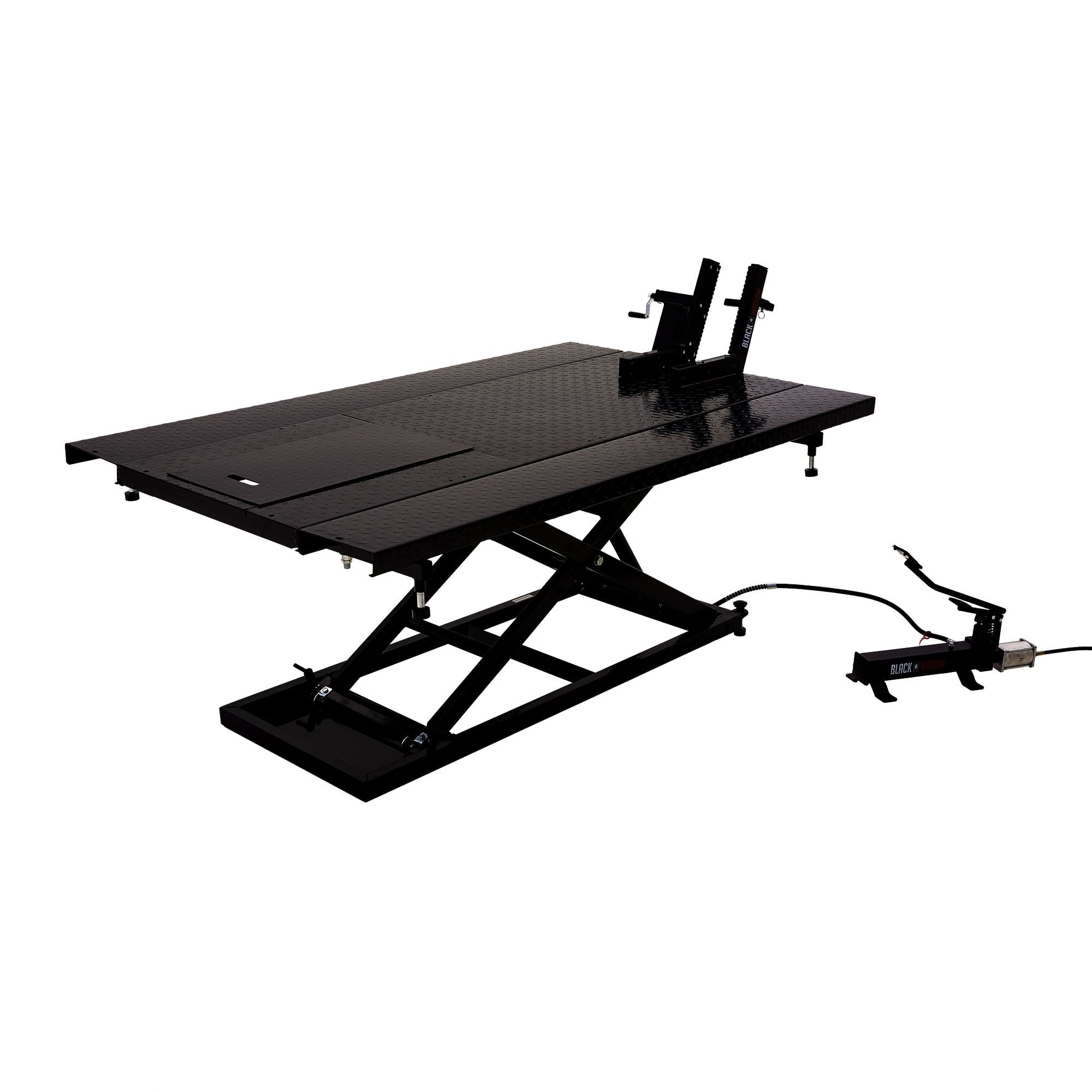 Motorcycle Lift Table, Hydraulic, Pneumatic, 1,500 lb, Extra-Wide for ...