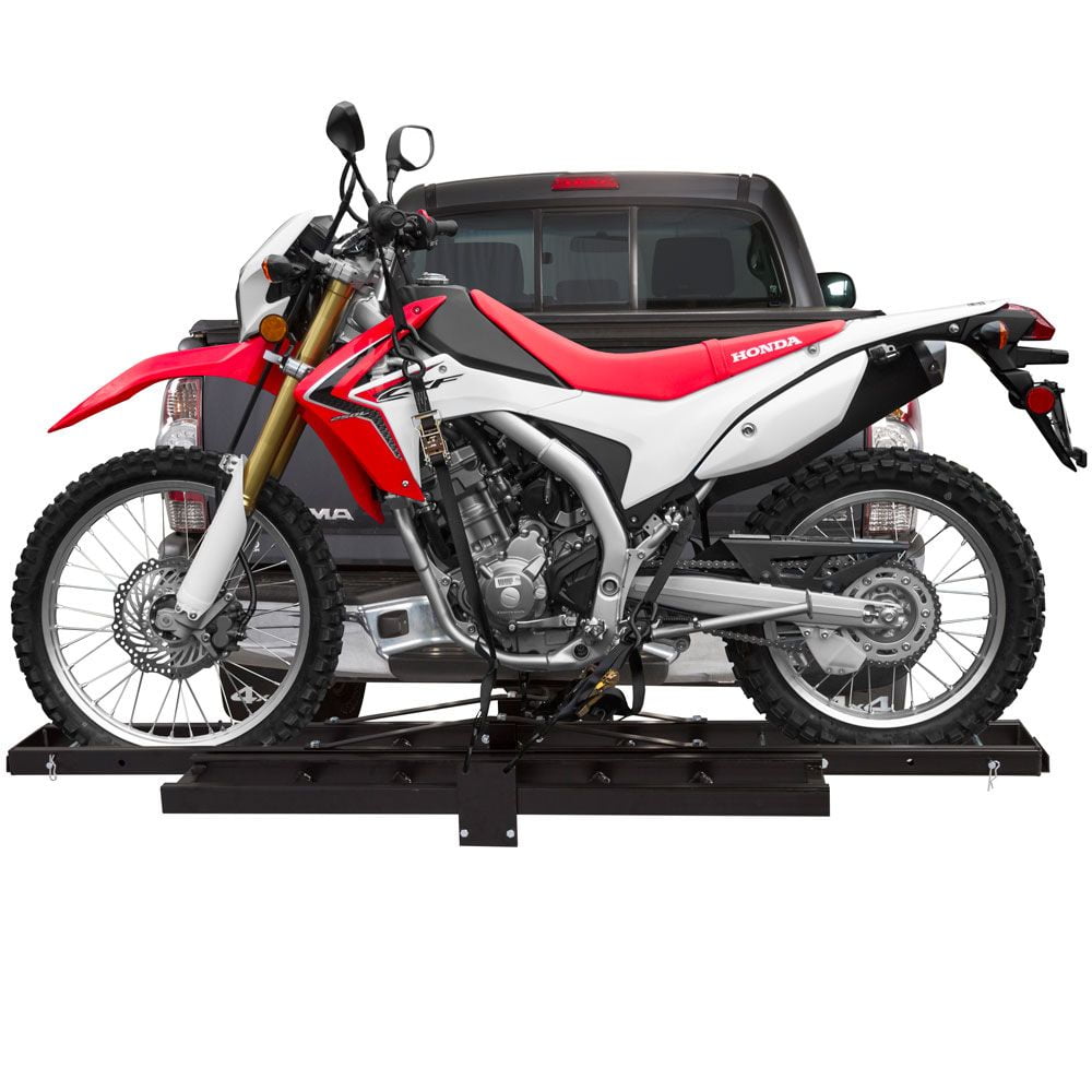 Black Widow Steel Motorcycle Carrier, Hitch-Mounted, for Dirt Bike and ...