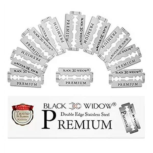 Black Widow Premium Double Edge Swedish Steel Premium Razor Blades for ...