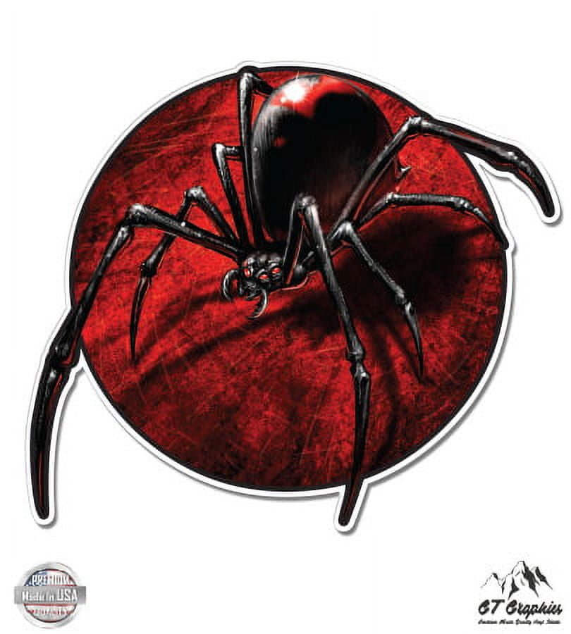 Black Widow Spider - 12" Vinyl Sticker Waterproof Decal - Walmart.com