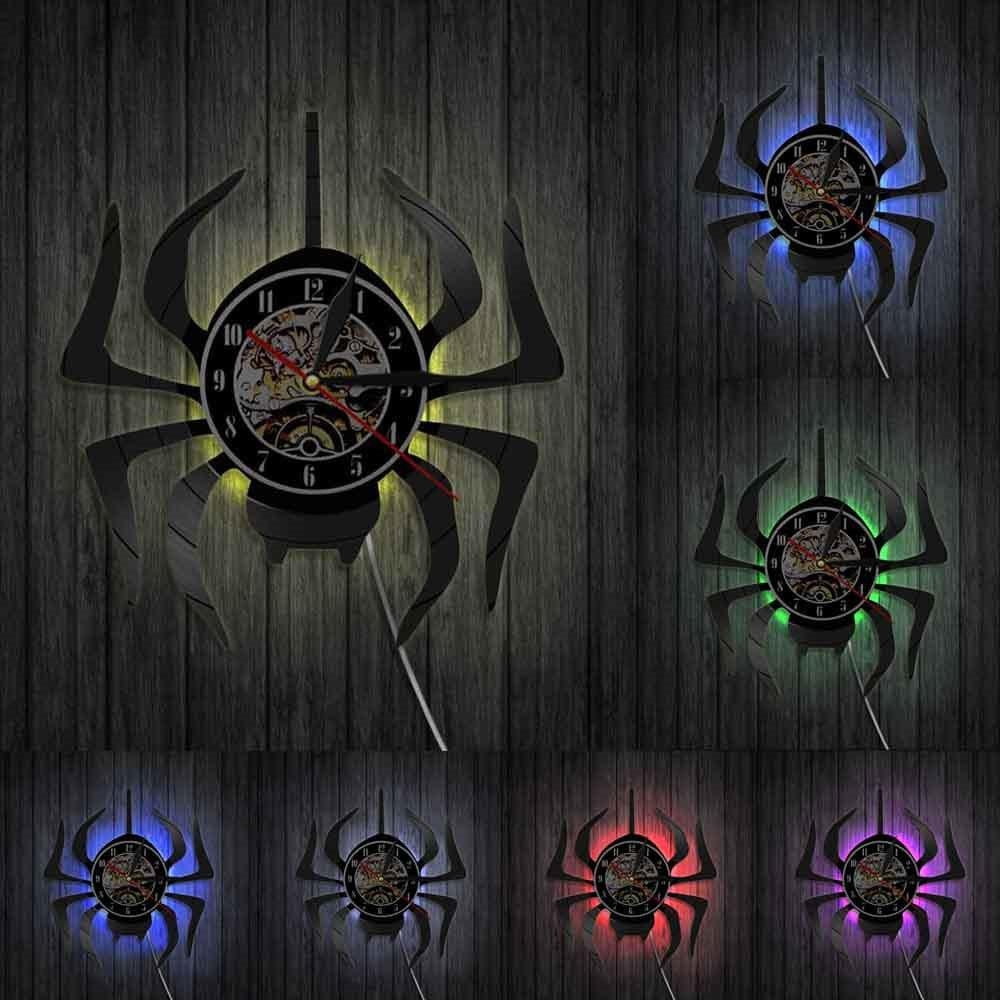 Black Widow Spider Art Wall Clock Spooky Spider Araneid Halloween Party ...