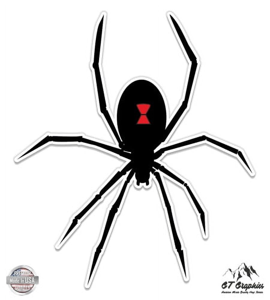 Black Widow Spider Graphic - 5" Vinyl Sticker - For Car Laptop I-Pad ...