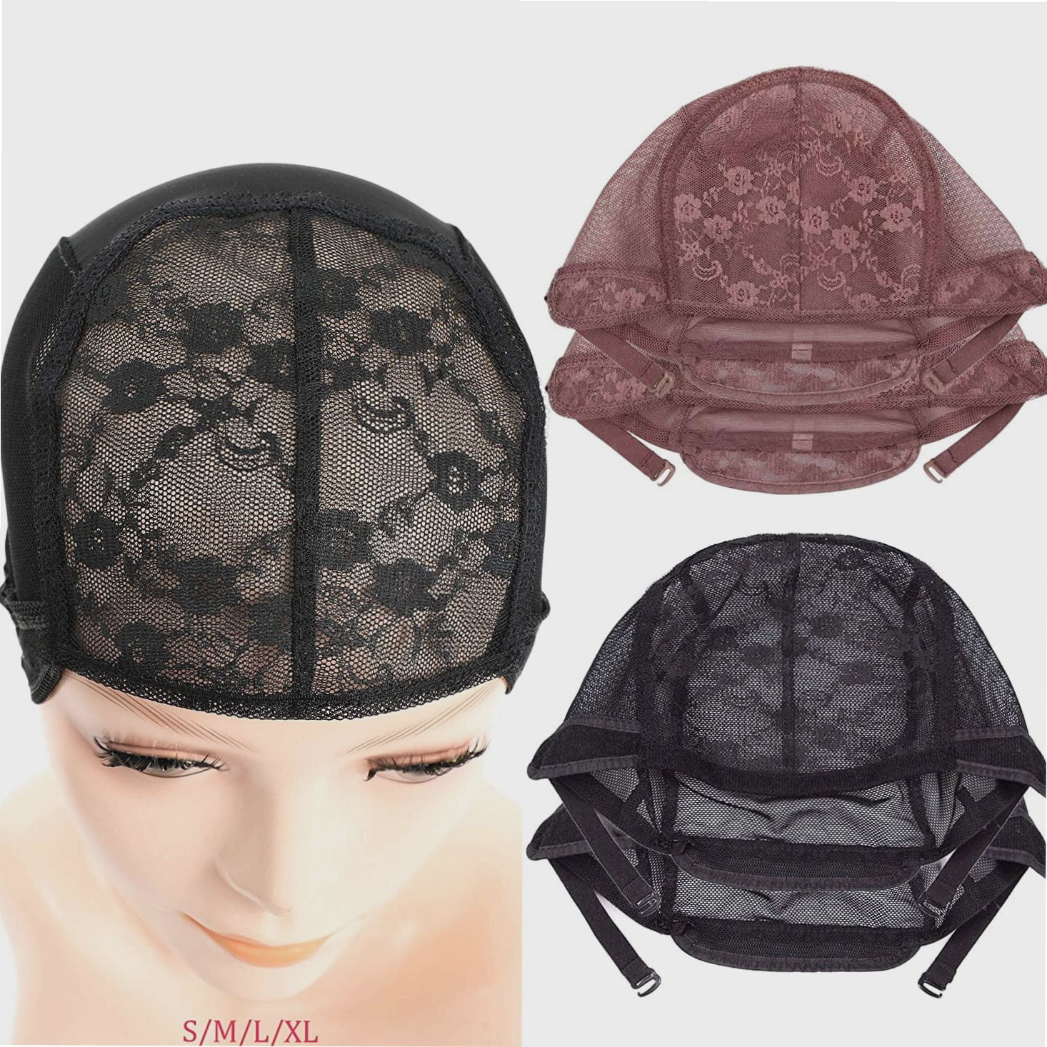 Black Wig Cap, 2 Pieces Wig Caps for Women, Wig Cap for Wig Making ...