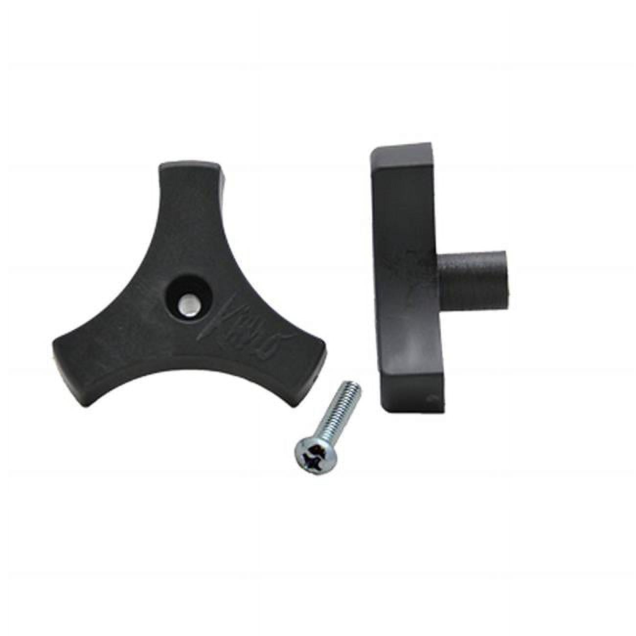 Black Window Knob Short w/ Screw 1/ctn AP Products 013-512 - Walmart.com