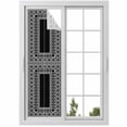 Black Window Privacy Film Boho Diamond Pattern Border Rustic ...