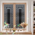 Black Window Privacy Film Boho Diamond Pattern Border Rustic ...