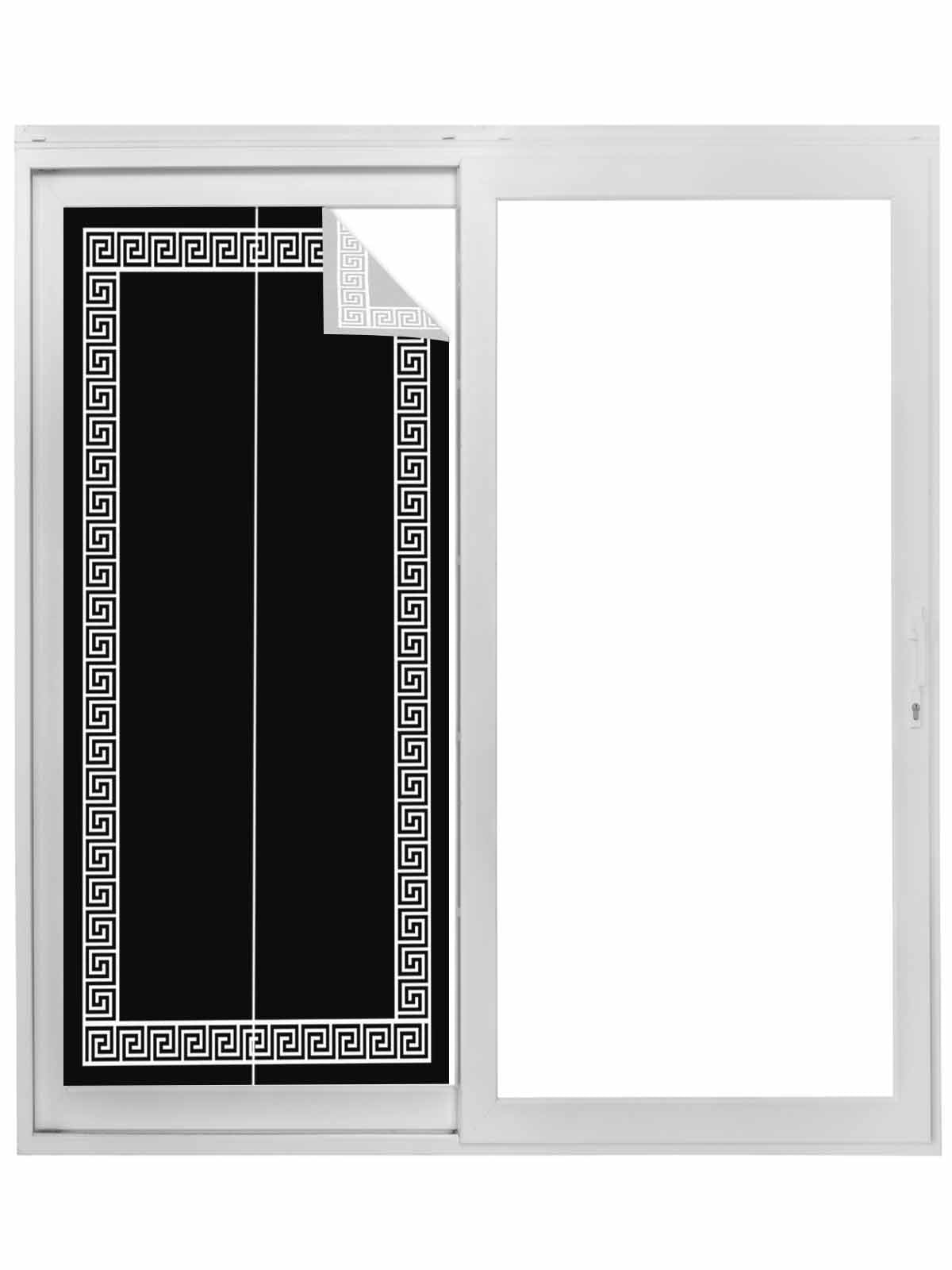 Black Window Privacy Film, Modern Geometric Abstract Art Aesthetics ...