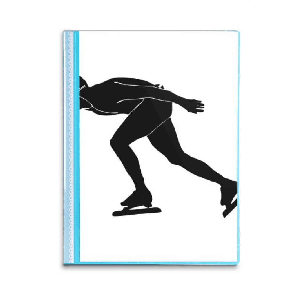 Black Winter Skating Sport Outline Book Sheet Protectors Portfolio ...