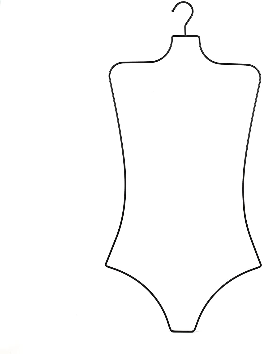 Black Wire Body Shape Display Hangers Lingerie Hangers (Black) 10 Pack ...