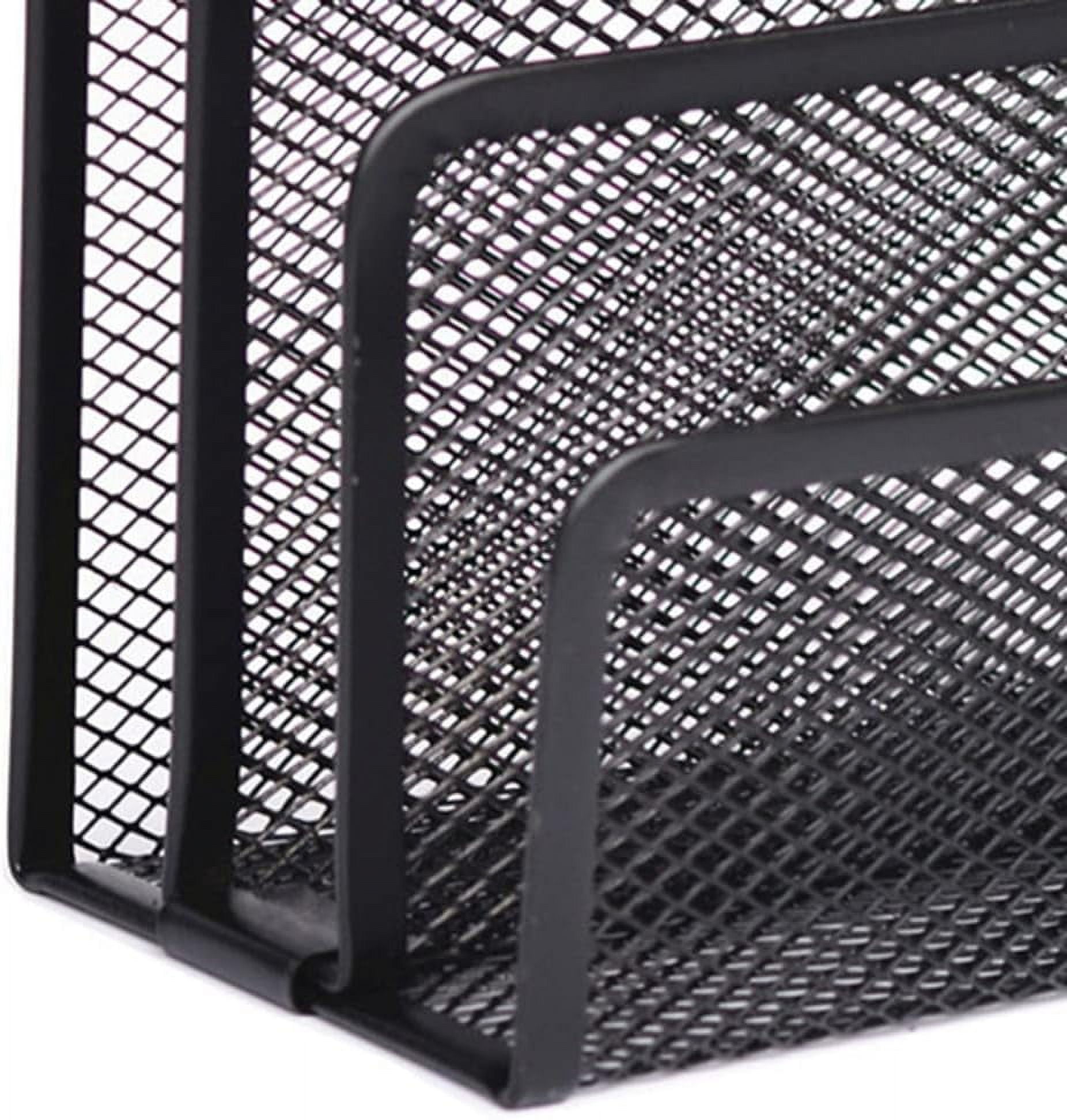 Black Wire Mesh Magazine Rack 3 Slots Metal Magazine Rack Wire Mesh ...