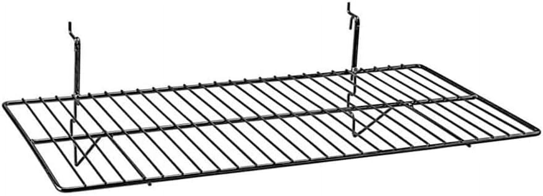 Black Wire Slatwall And Gridwall Shelves 24" W X 12" D. Works With All ...