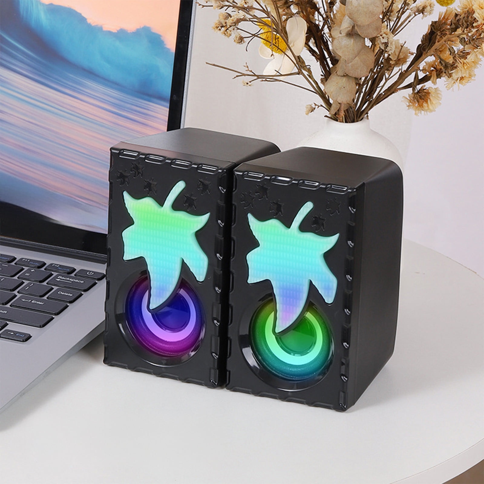 Black Wired Usb Speaker Plug And Play Computer Speakers No Delay ...