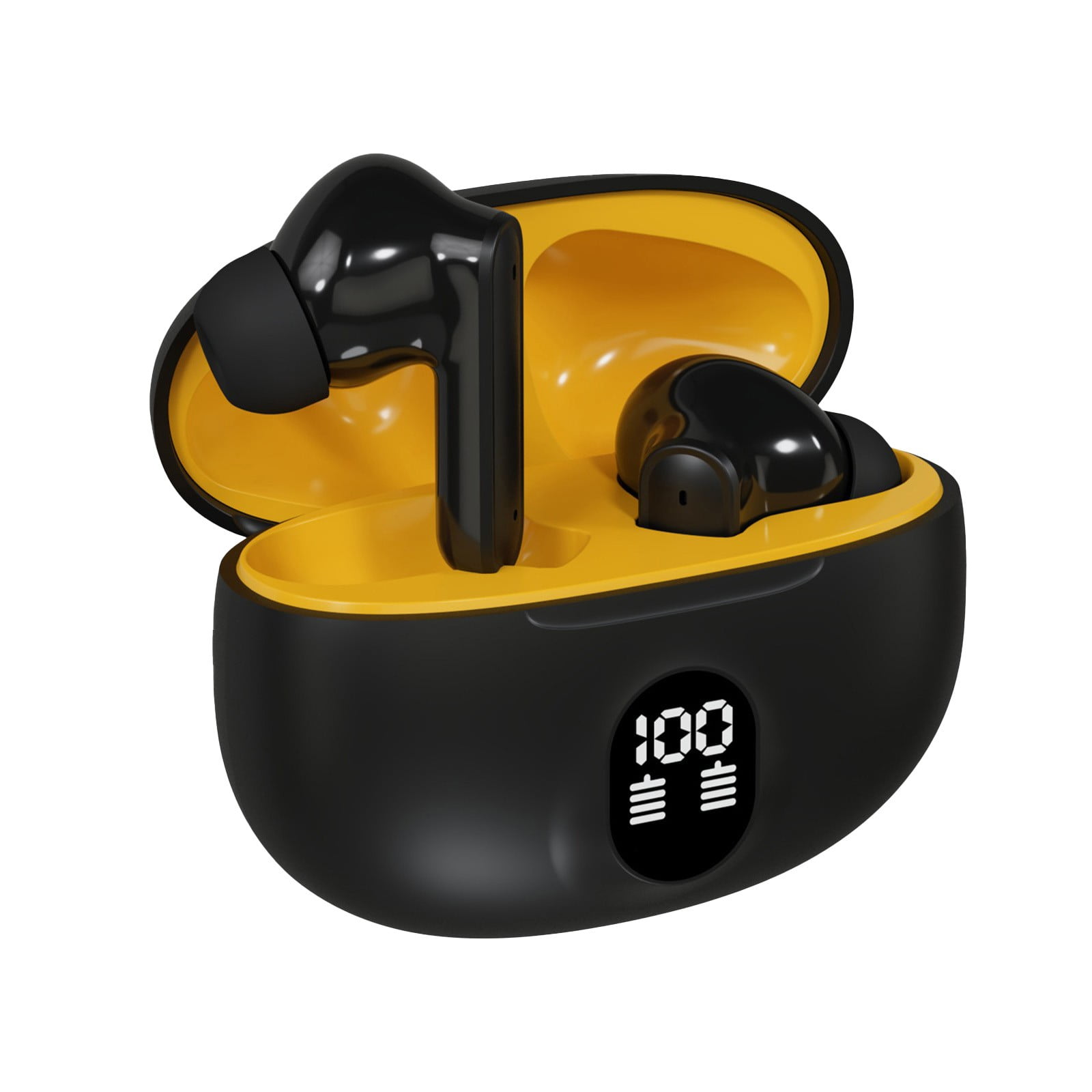 Black Wireless Bluetooth 5.3 Earbuds With Charging Case Ipx5 Waterproof ...