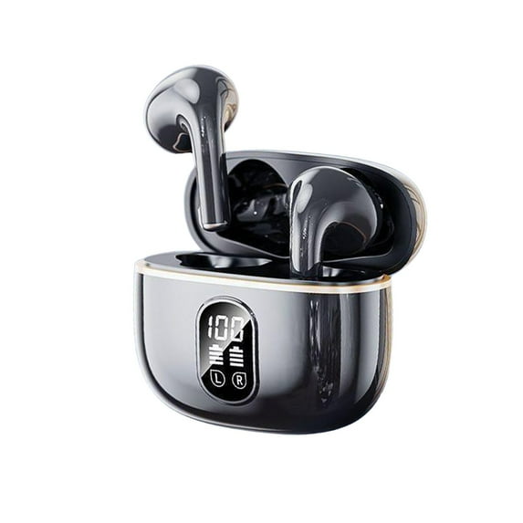 Black Wireless Bluetooth Earbuds With Digital Display, Active Noise ...