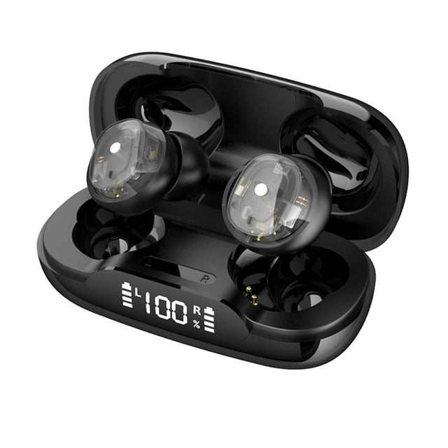 Black Wireless Bluetooth Small Earbuds for Small Ear Canals Small Mini ...
