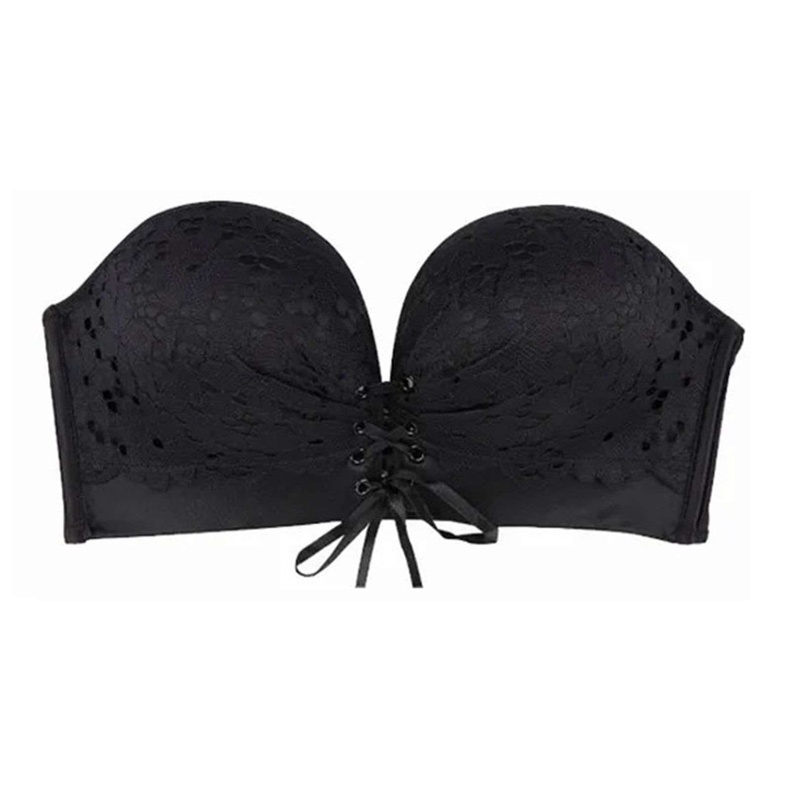 Rewera Black Wireless Invisible Push Up Bra with Removable Straps ...