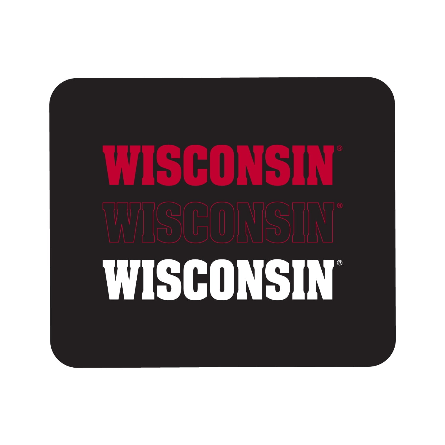 Black Wisconsin Badgers Wordmark Logo Mouse Pad - Walmart.com