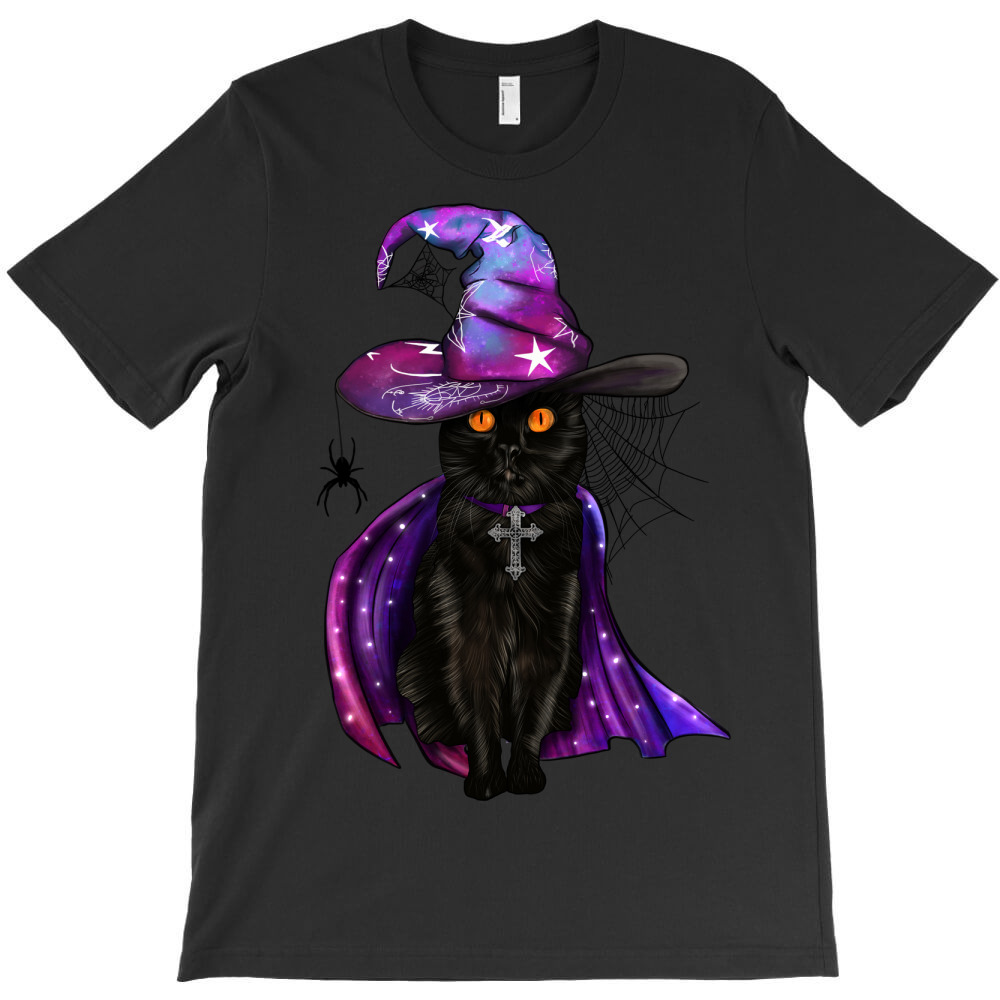 Black Witch Cat Funny Creepy and Cute Halloween and Animal and Pet ...