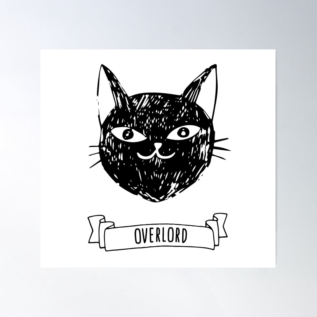 Black Witch Cat - Meet Your Overlord Poster Wall Art, Modern Wall Decor ...