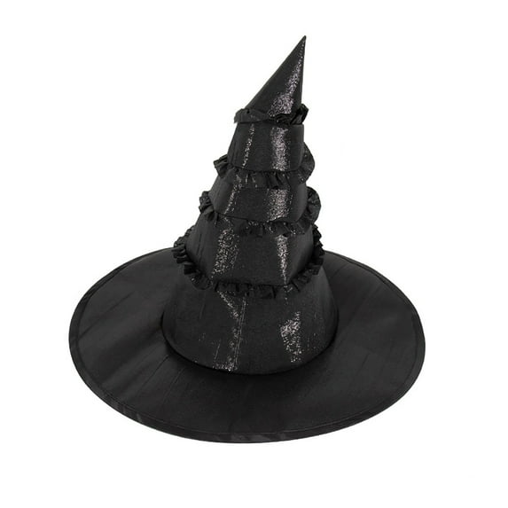Black Witch Hat, Cloth Cosplay Halloween Accessory, Black Black Witch ...