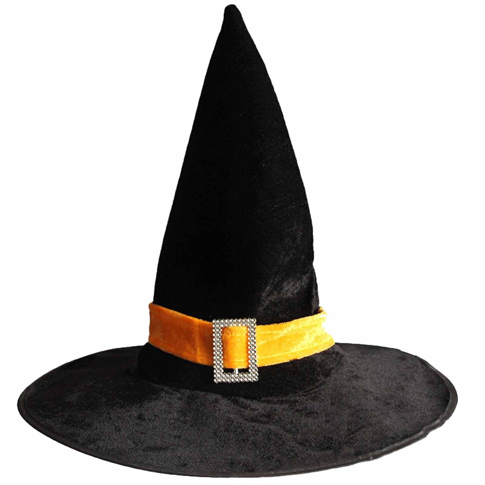Black Witch Hat Wizard Hat 17 Inch Halloween Witch Costume Women Top ...