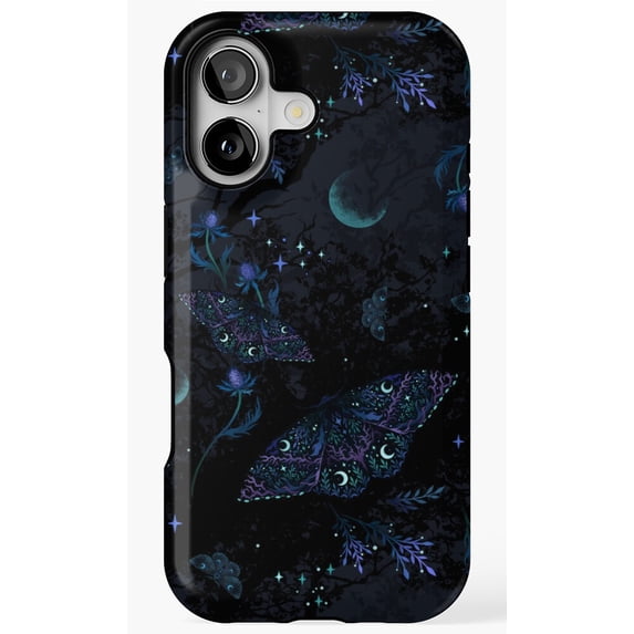 Black Witch Moth Pattern Nature Insect Art Phone Case for iPhone 11 12 ...