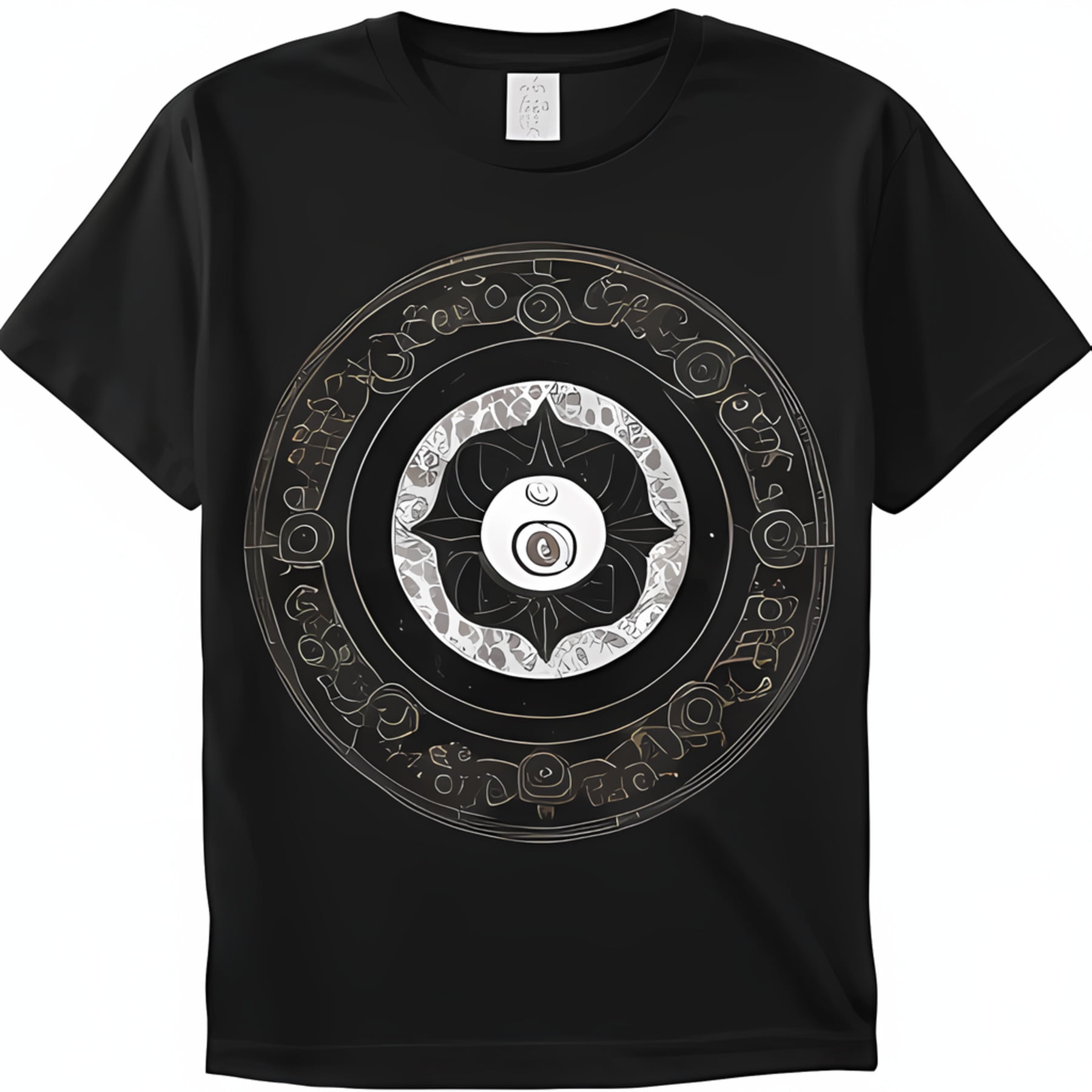 Black Witchcraft T-Shirt: Mystical Symbols of Nature and Magic in ...