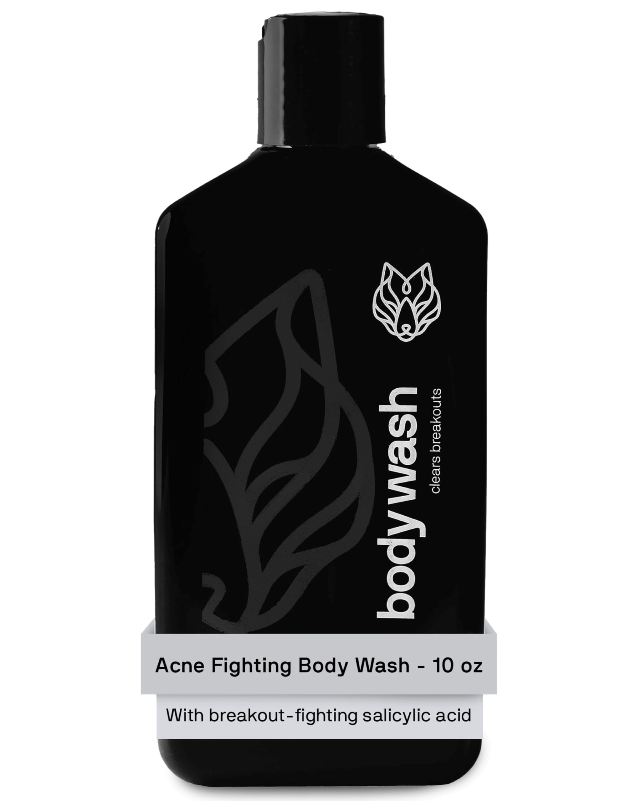 Black Wolf Charcoal Powder Body Wash Men - 10 Fl Oz Paraben-Free Mens ...