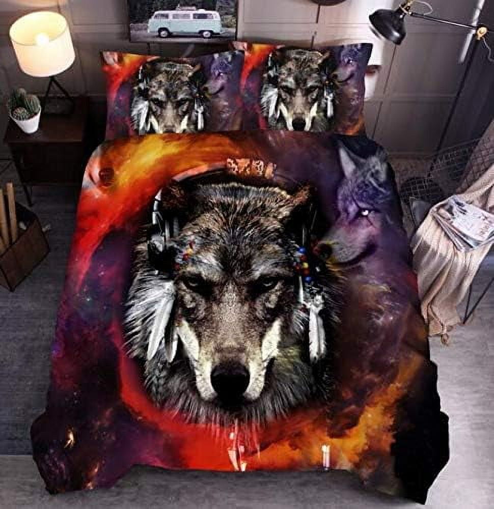 Black Wolf Duvet Cover Set,Bedding Set for Kids and Adult, Home Decor ...