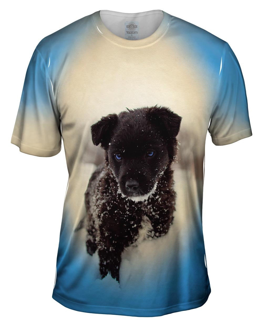 Black Wolf Puppy Mens T-Shirt All Over Print - Walmart.com