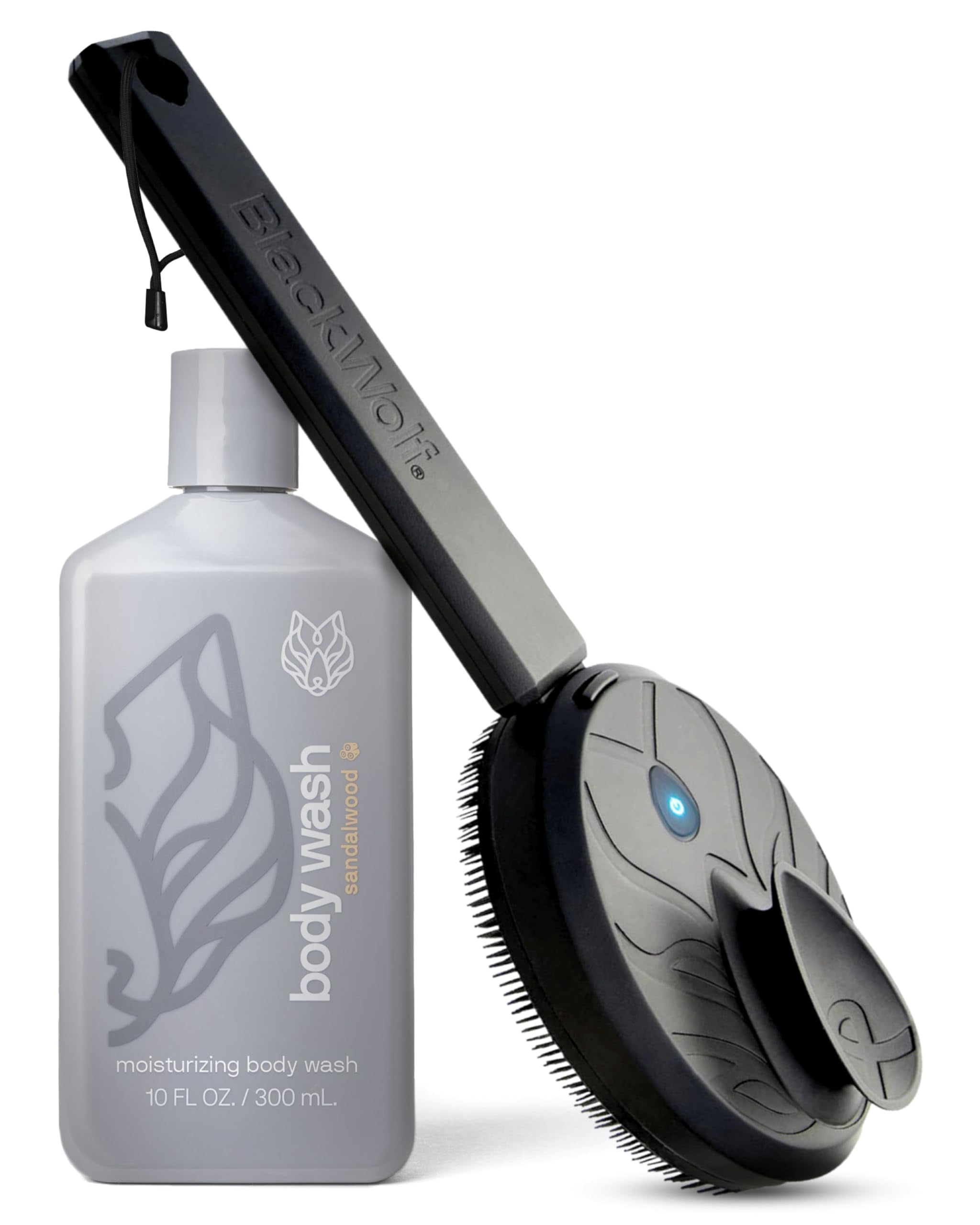 Black Wolf Sonic Scrubber AKF18 Pro & Moisturizing Body Men's Shower ...