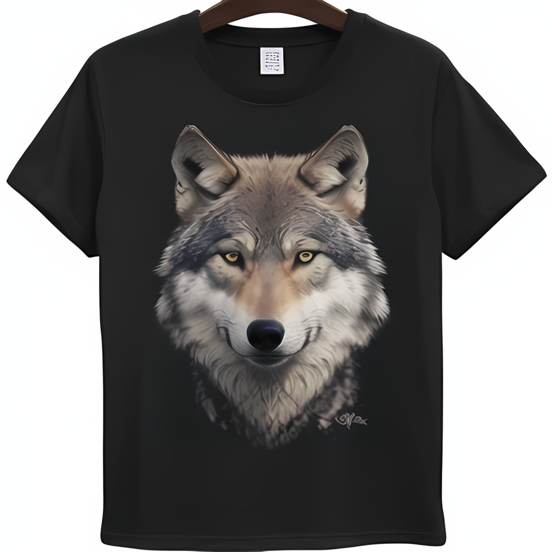 Black Wolf T-Shirt: Stunning Graphic Print for Nature Lovers Awe ...