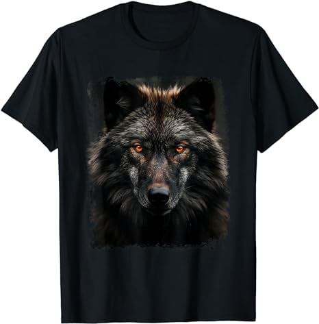 Black Wolf T-Shirt - Walmart.com