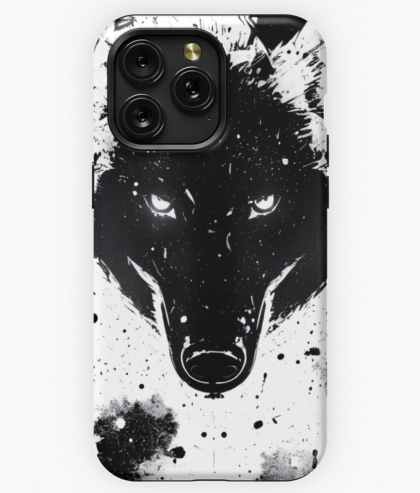 Black Wolf Wild Animal Nature Art G5571 Phone Case for iPhone17 16 15 ...