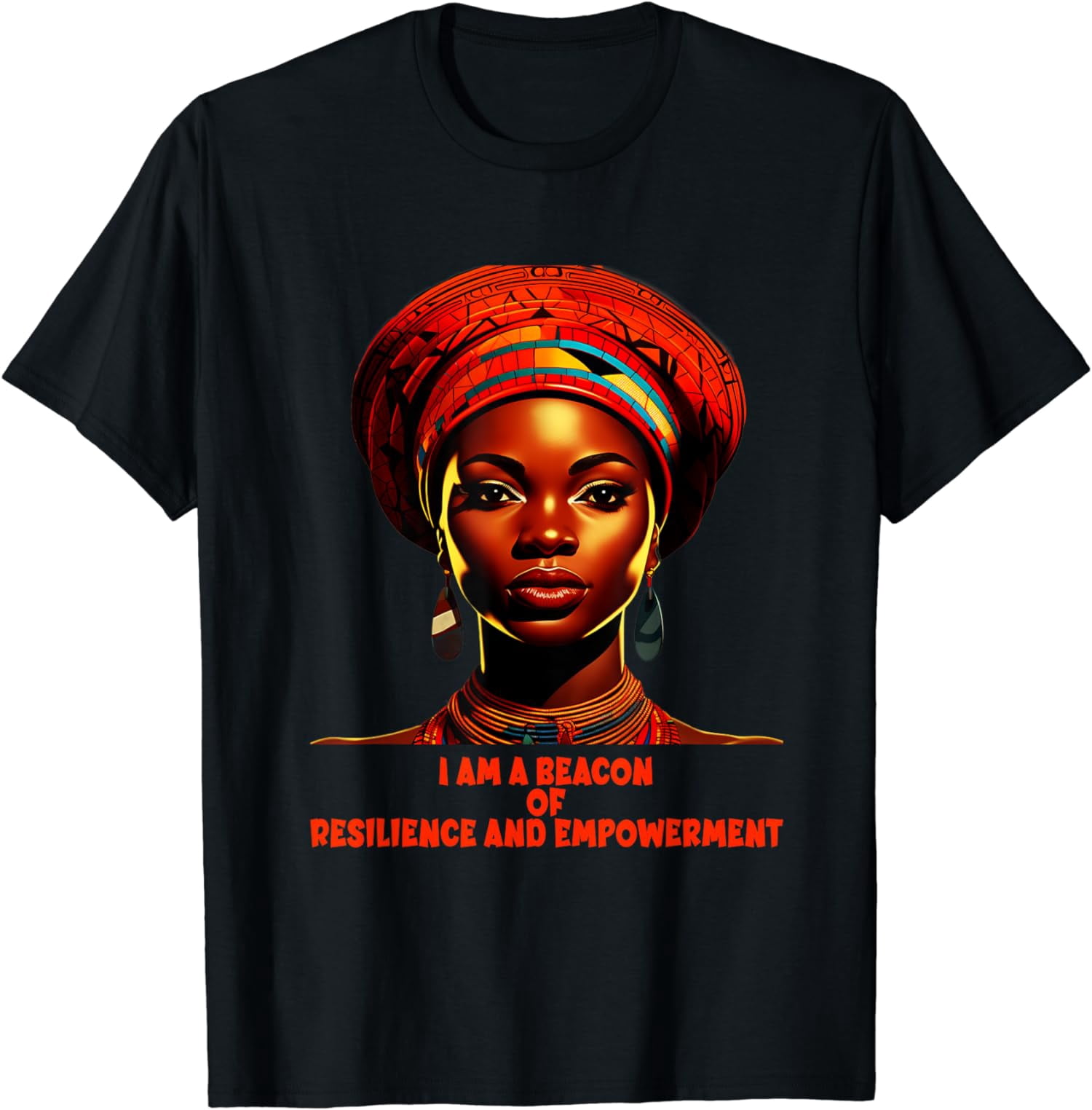 Black Woman, A Beacon of Resilience and Empowerment T-Shirt - Walmart.com