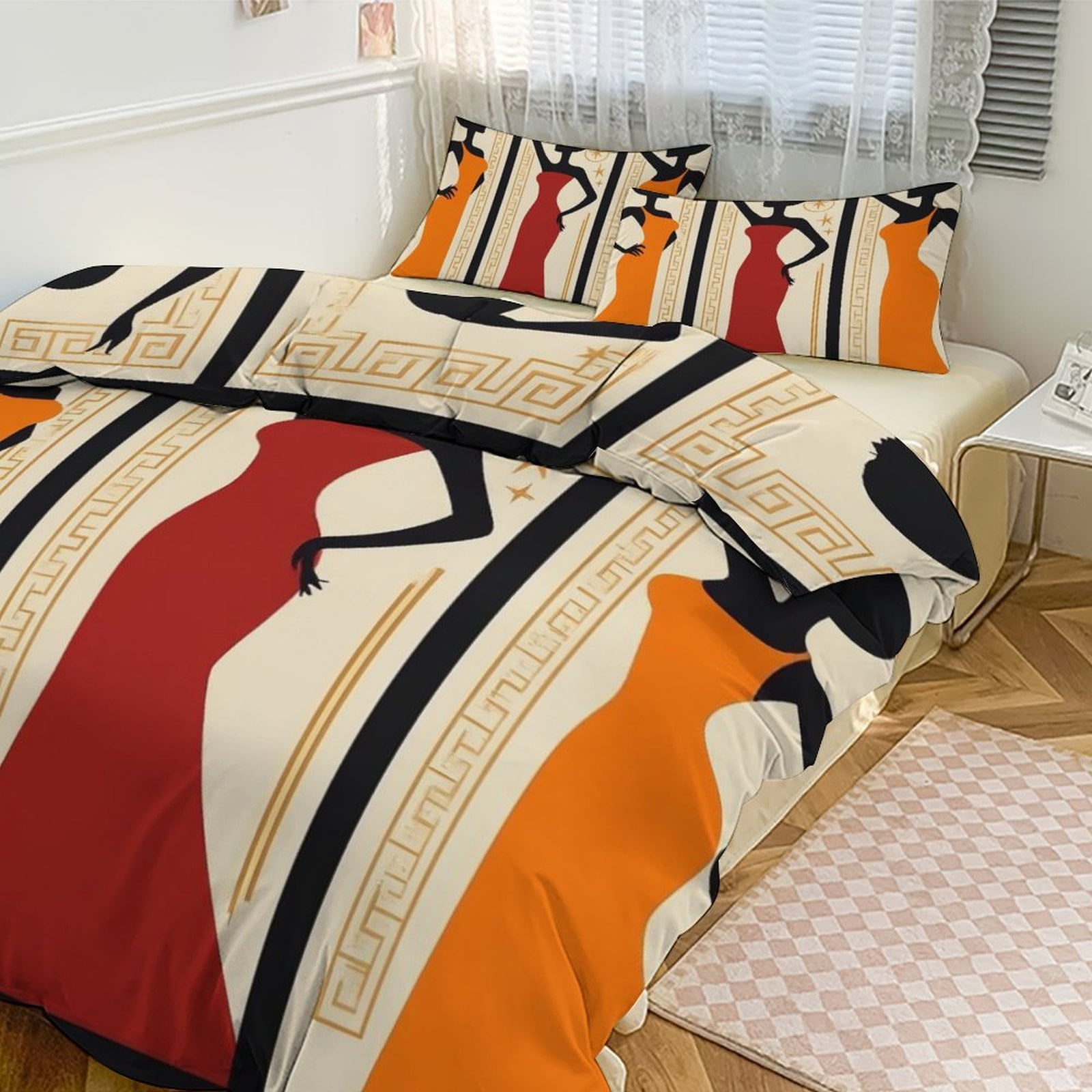 Black Woman African Savannah 79"x90" 3 Pcs Soft Bedding Set, Includes ...