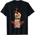Black Woman And Books Stack Afro Girl Book Lover T-Shirt - Walmart.com
