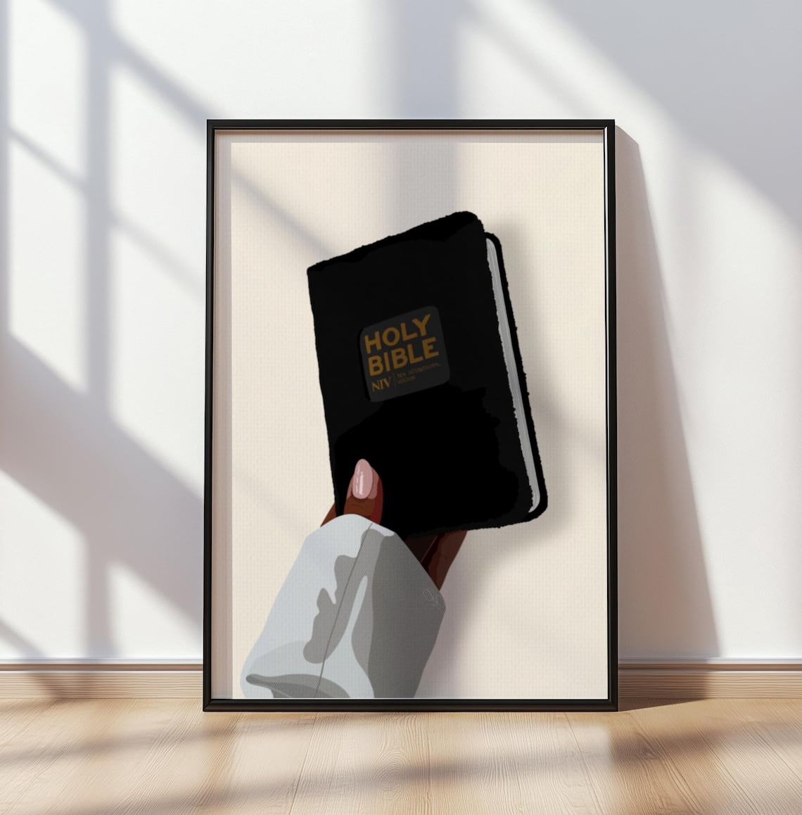 Black Woman Bible Art Print, Unframed Paper Poster 16x20in - Walmart.com
