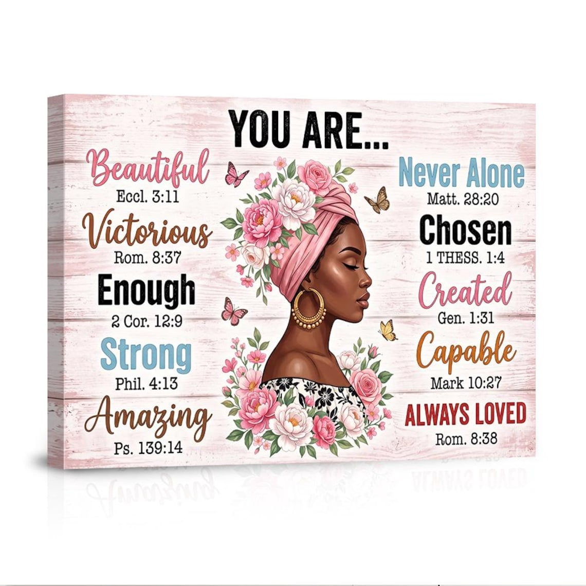 Black Woman Christian Inspirational Bible Verse You Are For Home ...