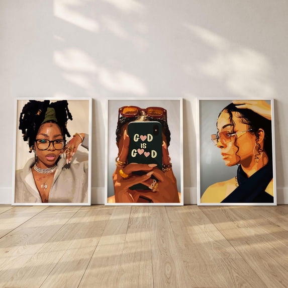 Black Woman Christian Wall Art Prints, Stylish Dorm Decor Poster ...