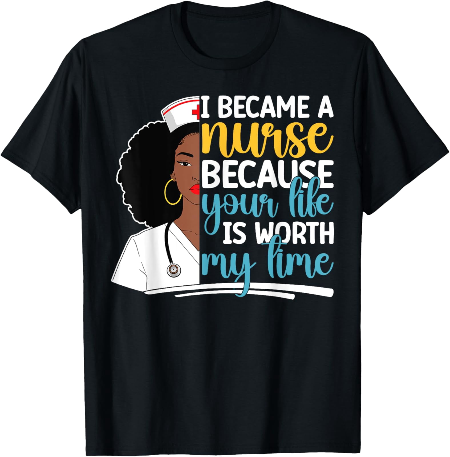 Black Woman Nurse Nursing Scrub African History Month T-Shirt All Size ...