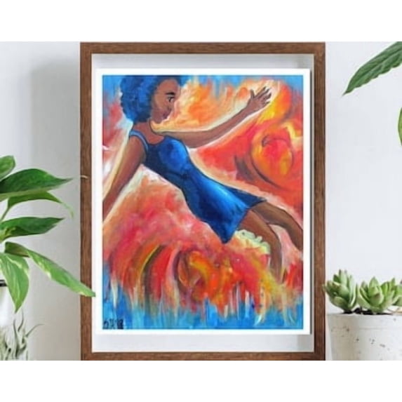 Black Woman Poster "Through The Fire" , Poster Print Only - Walmart.com