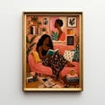 Black Woman Reading And Inspired Book Lover Poster Unframed Paper Print ...
