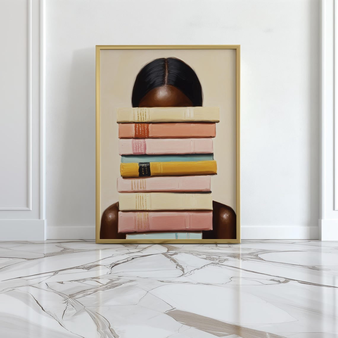 Black Woman Reading Wall Art Print, Unframed Paper Poster 24x36in ...