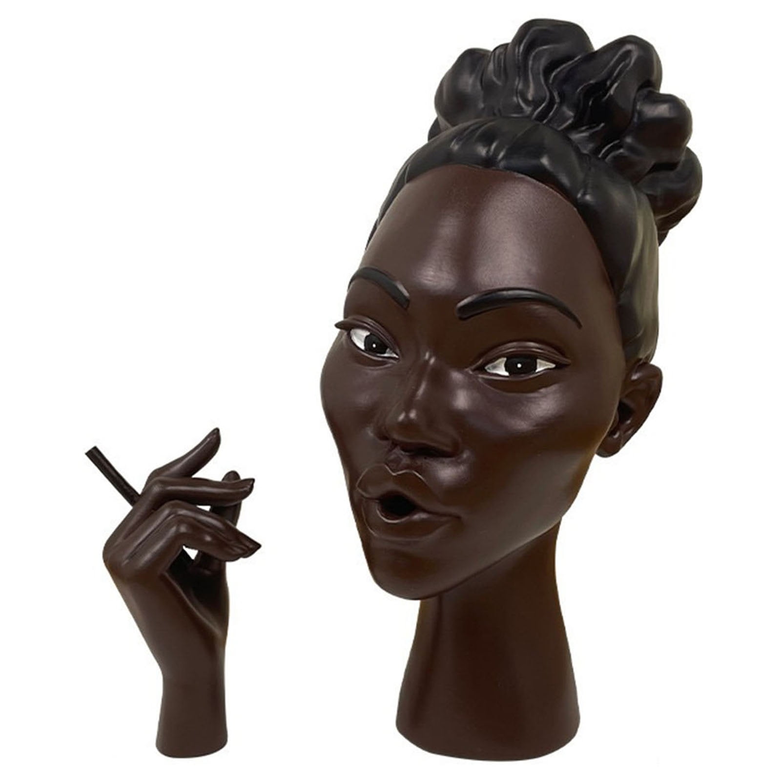 Black Woman Smoking Head Incense Burner,Calming Room Waterfall Decor ...