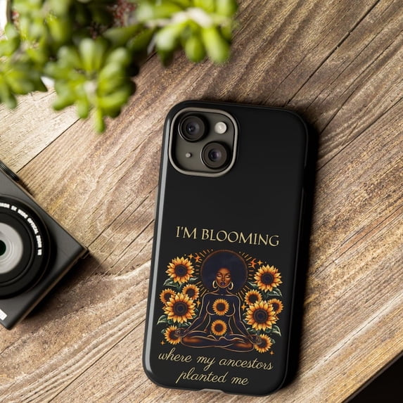 Black Woman Sunflower Phone Case Ancestors Quote Black History iPhone ...